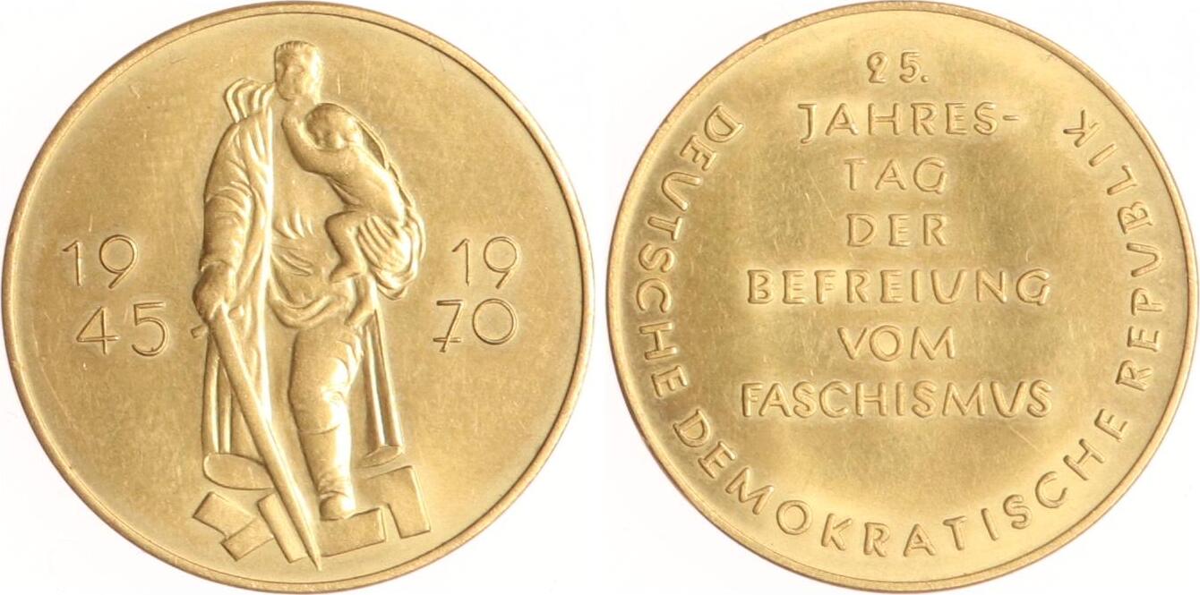 DDR Goldmedaille 1970 25 Jahre Befreiung vom Faschismus. CH UNC | MA-Shops