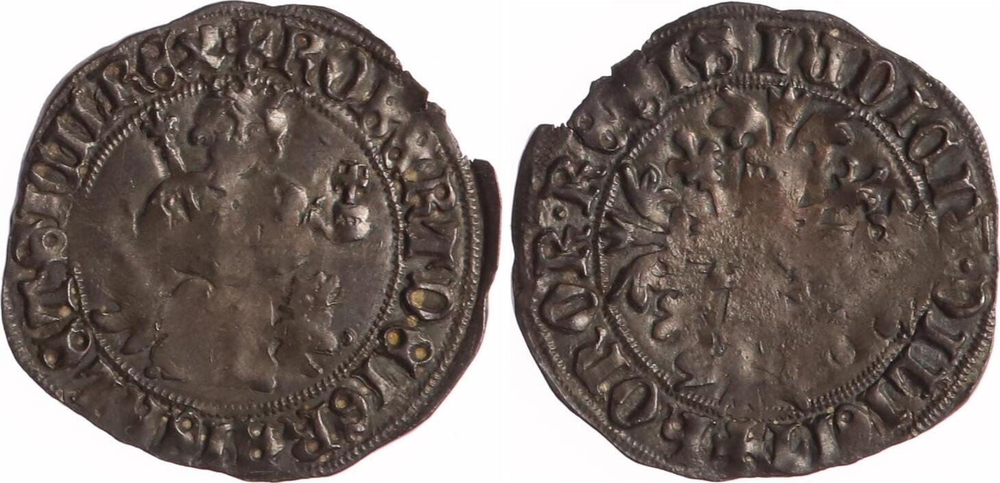 Italien - Neapel Gigliato o.J. Robert von Anjou 1309-1343 VF, Prägeschwäche | MA-Shops
