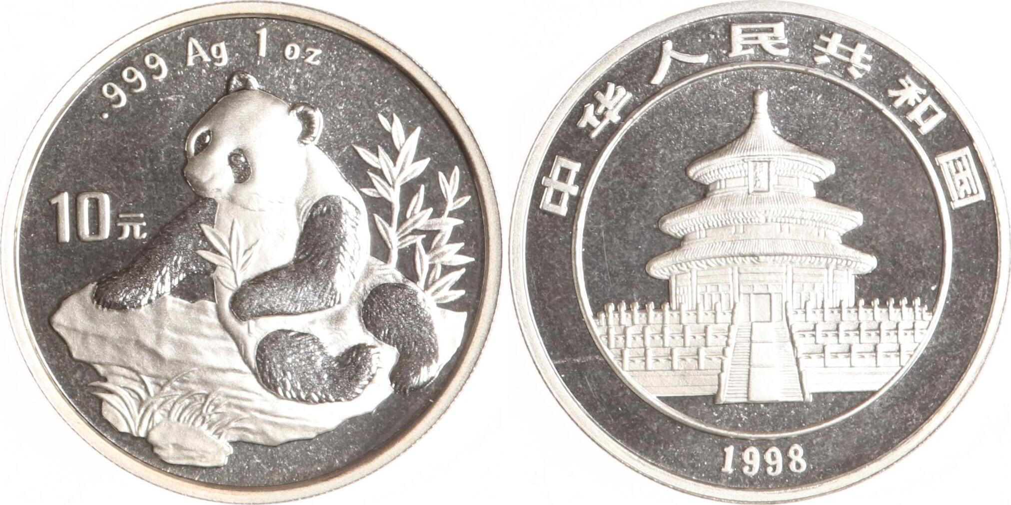 China 10 Yuan 1998 Panda. BU | MA-Shops