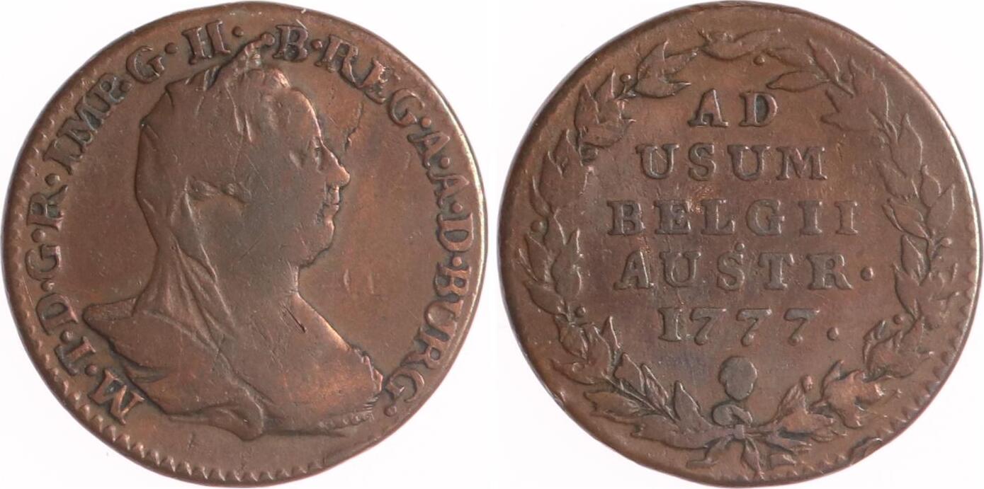 Haus Habsburg 2 Liards 1777 Maria Theresia 1740-1780 F/VF | MA-Shops