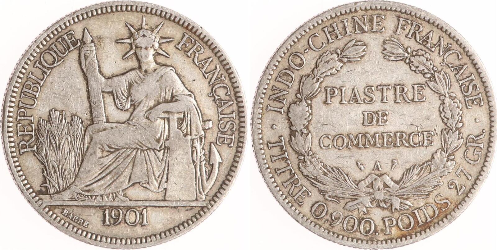 Französisch-Indochina Piastre 1901 VF | MA-Shops