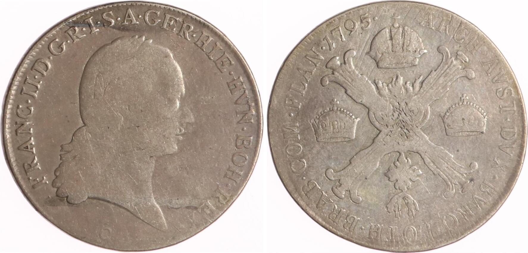 Haus Habsburg 1/2 Kronentaler 1795 C Franz II.(I.) 1792-1835. F | MA-Shops