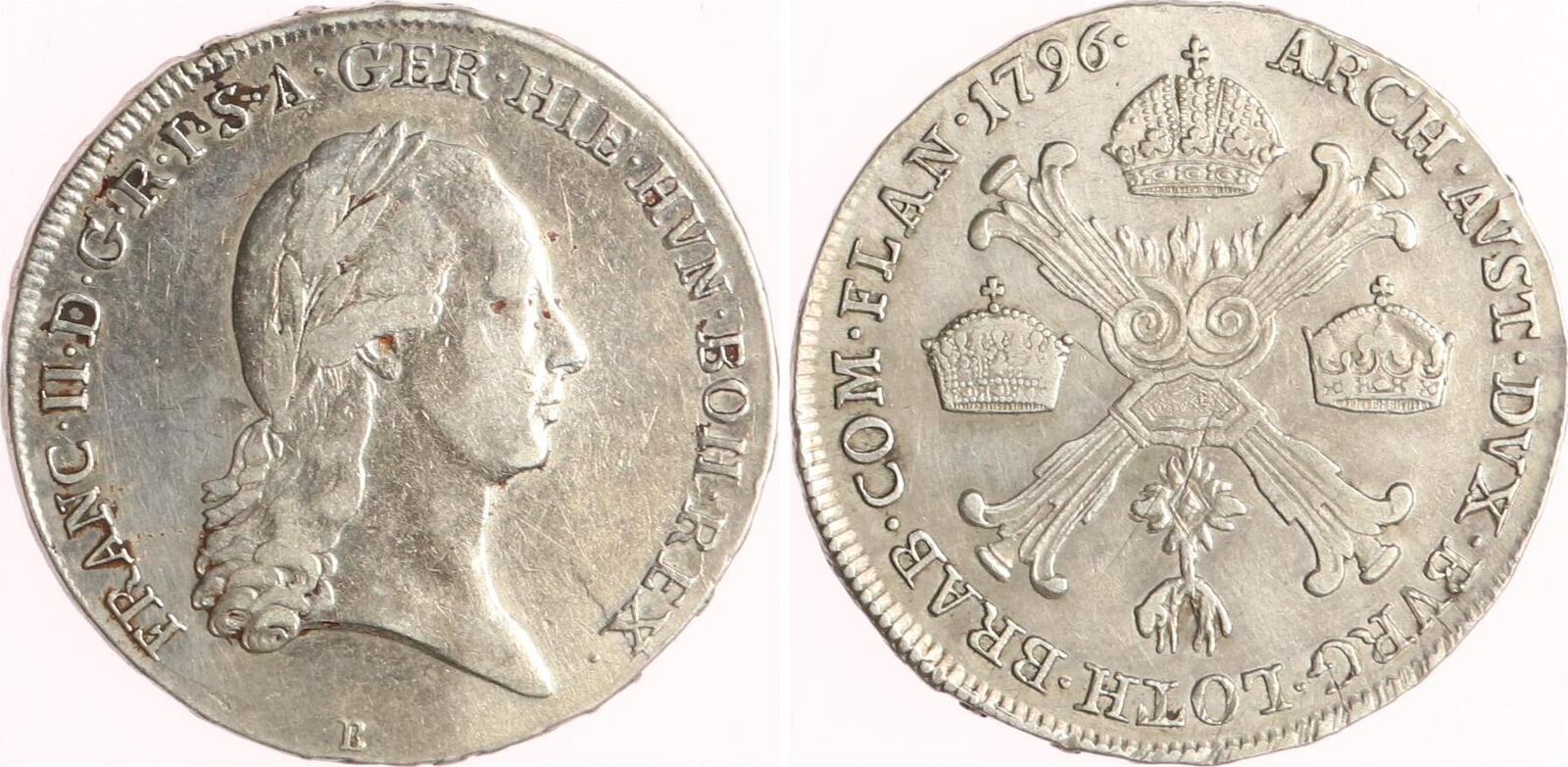 Österreich 1/2 Kronentaler 1796 B Franz II. (I.) 1792-1835. VF | MA-Shops