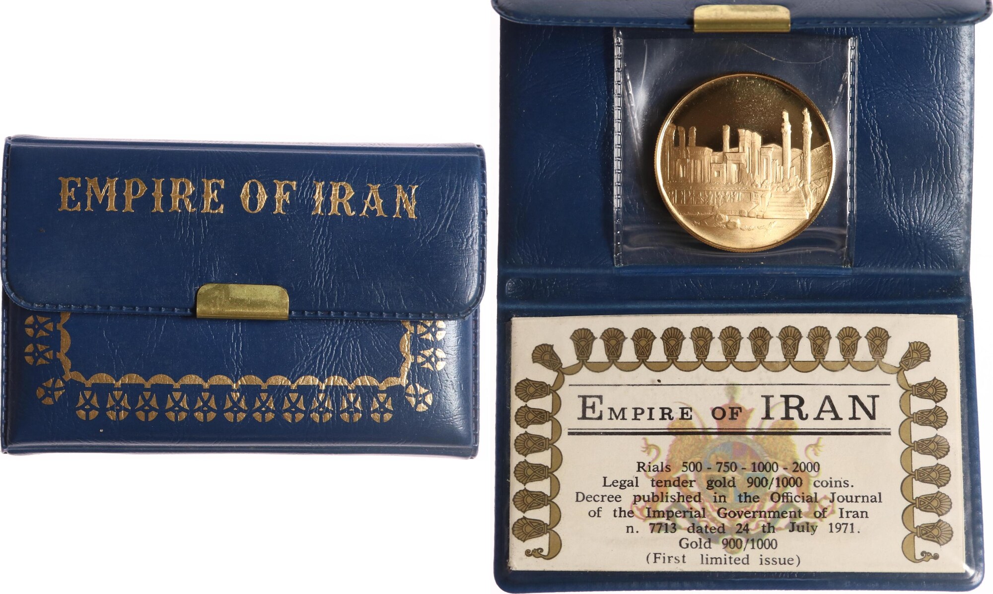 Iran 1000 Rials 1350/1971 2500 Jahre Kaiserreich Persien. Proof | MA-Shops