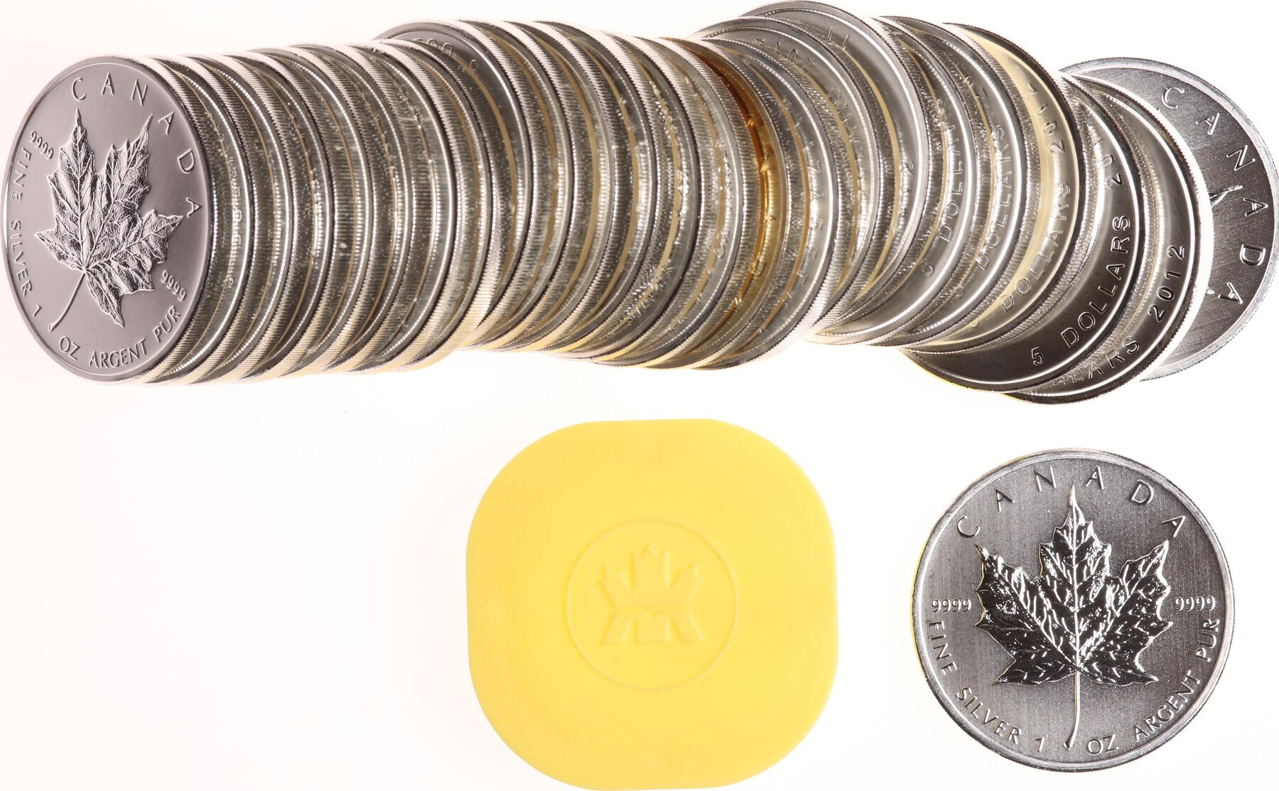 Kanada 25 x 5 Dollars 2012 Maple Leaf - Tube. BU | MA-Shops