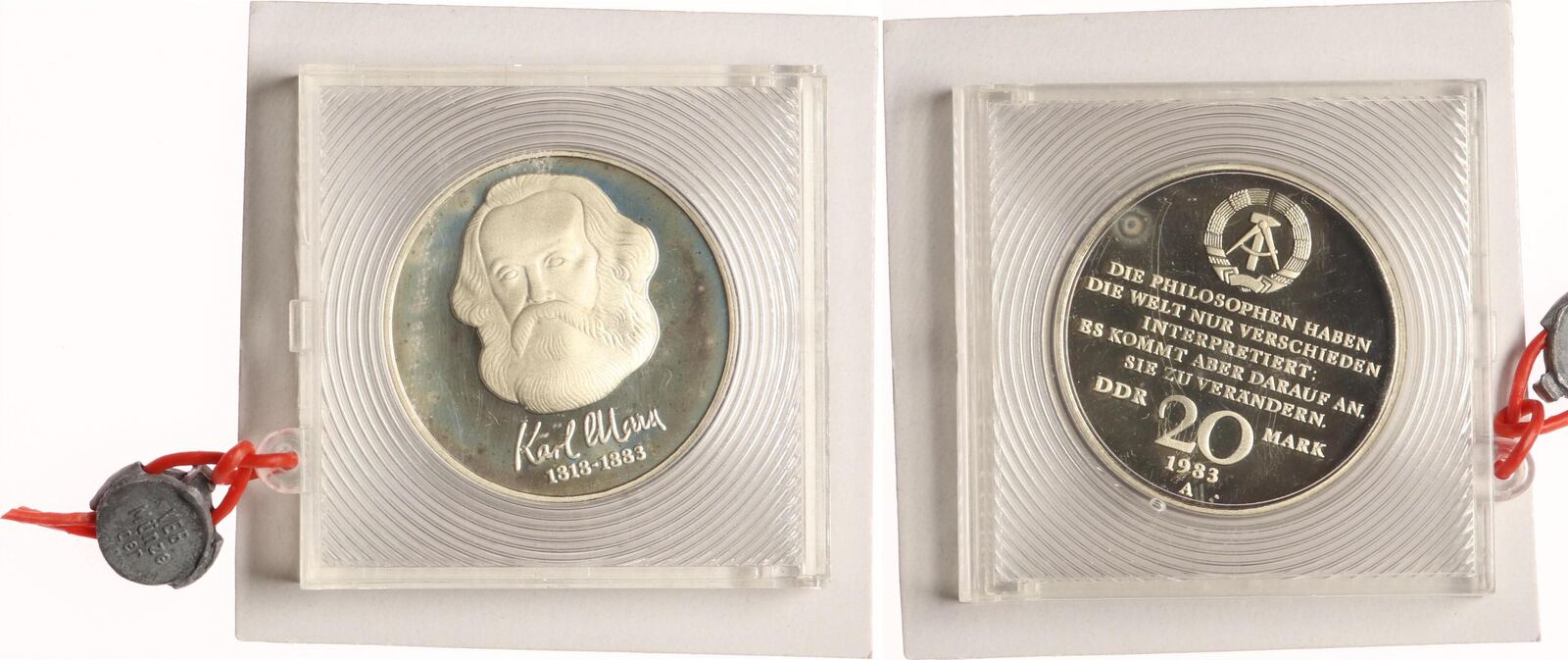 DDR 20 Mark 1983 A Karl Marx. Proof, originalverplombt | MA-Shops