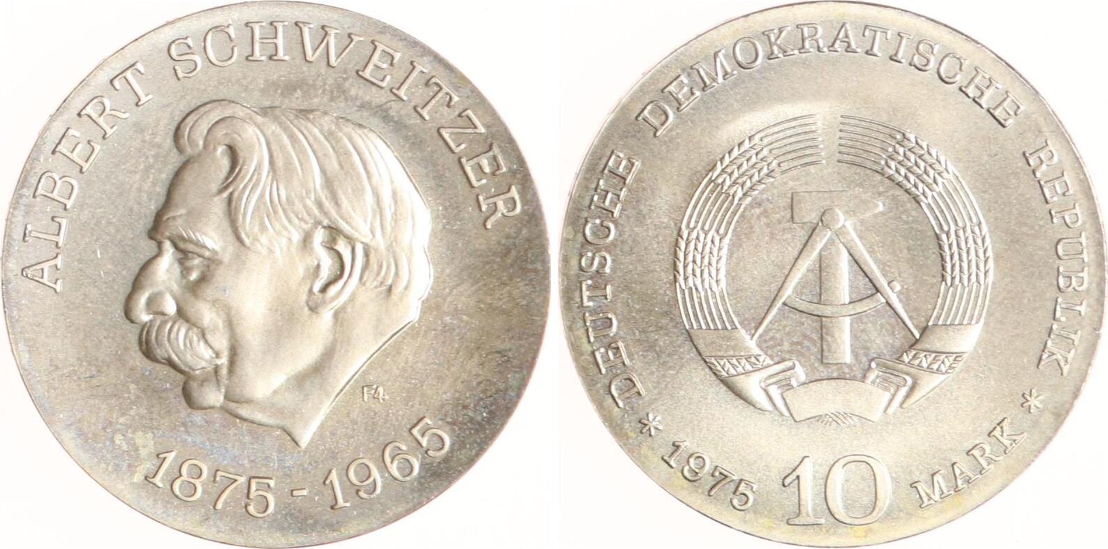 DDR 10 Mark 1975 (A) Albert Schweitzer. CH UNC | MA-Shops