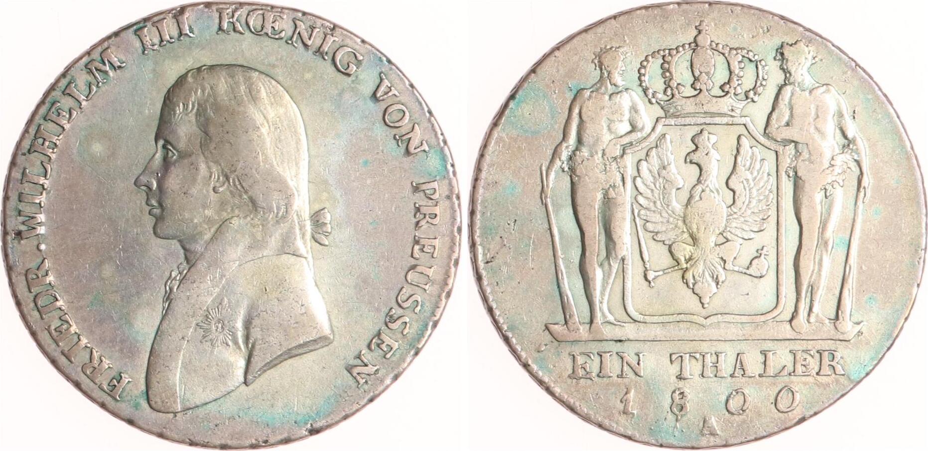 Preussen Taler 1800 A Friedrich Wilhelm III. 1797-1840. VF+ | MA-Shops