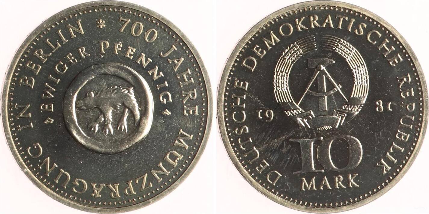 DDR 10 Mark 1981 (A) Münzprägung. CH UNC | MA-Shops