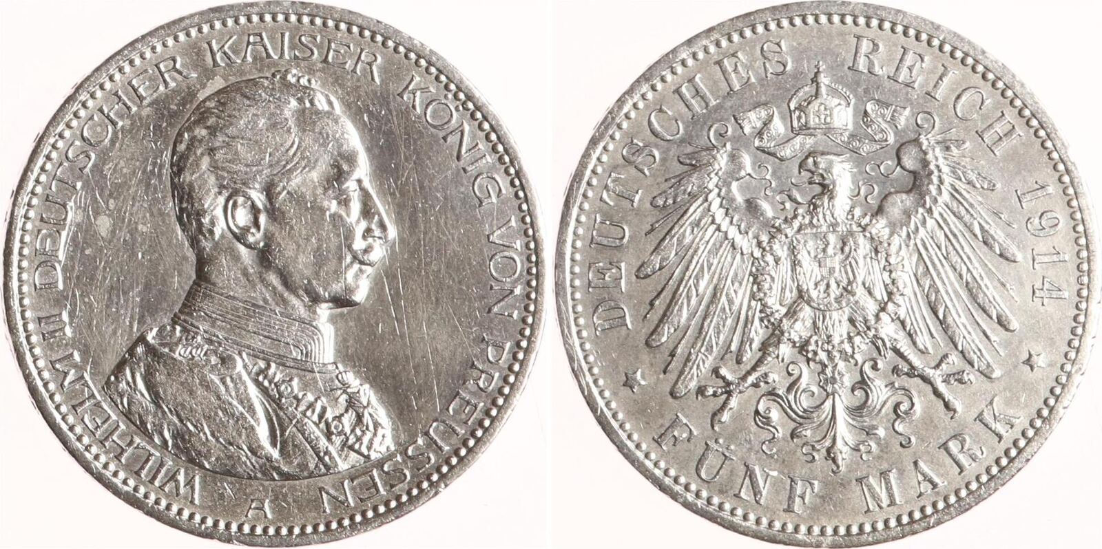 Preussen 5 Mark 1914 A Wilhelm II. 1888-1918. VF | MA-Shops