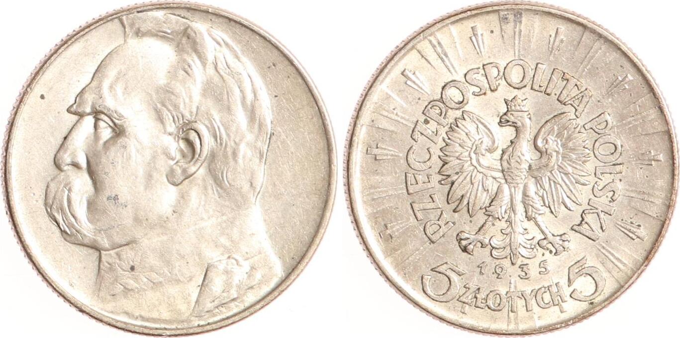 Polen 5 Zlotych 1935 Republik 1919-1939. EF | MA-Shops