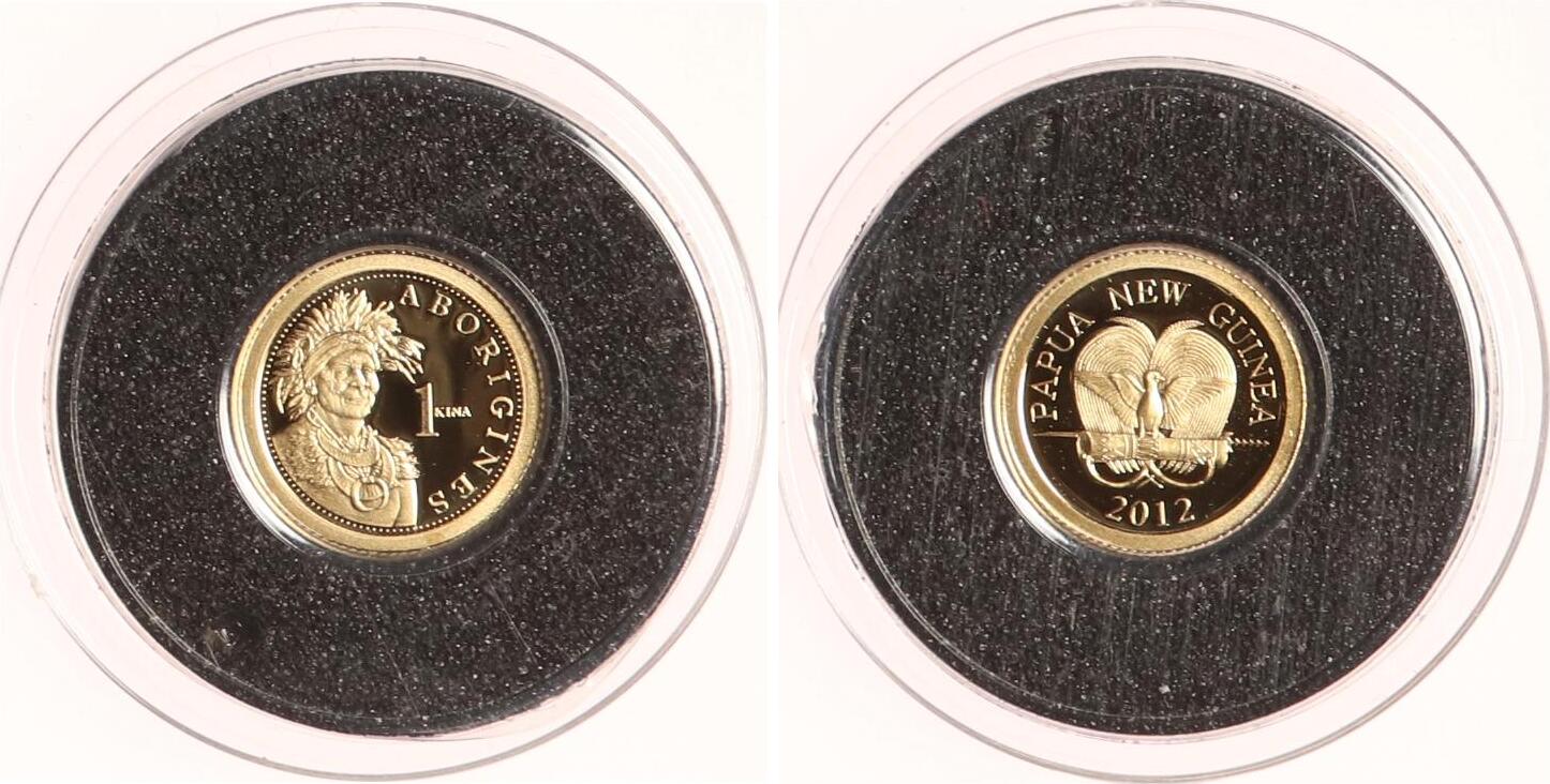 Papua Neuguinea 1 Kina 2012 Aborigines. Proof | MA-Shops