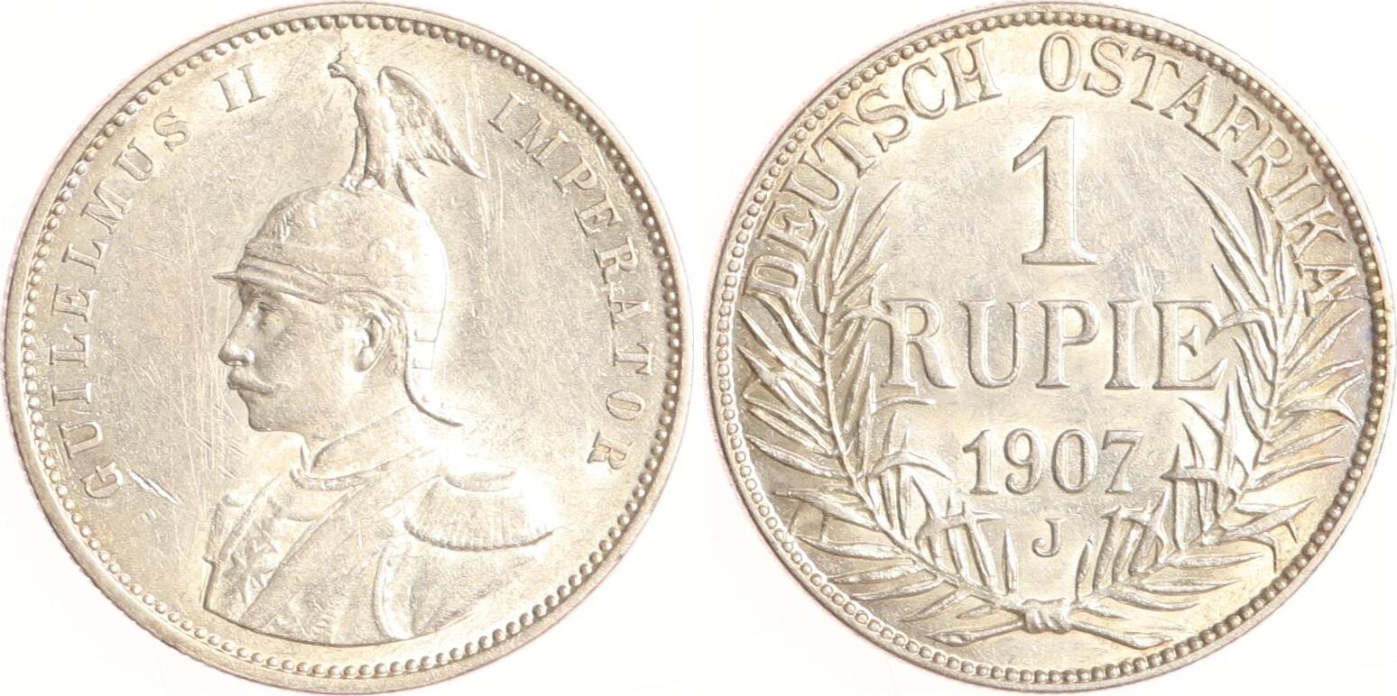 Deutsch-Ostafrika 1 Rupie 1907 J VF-EF | MA-Shops