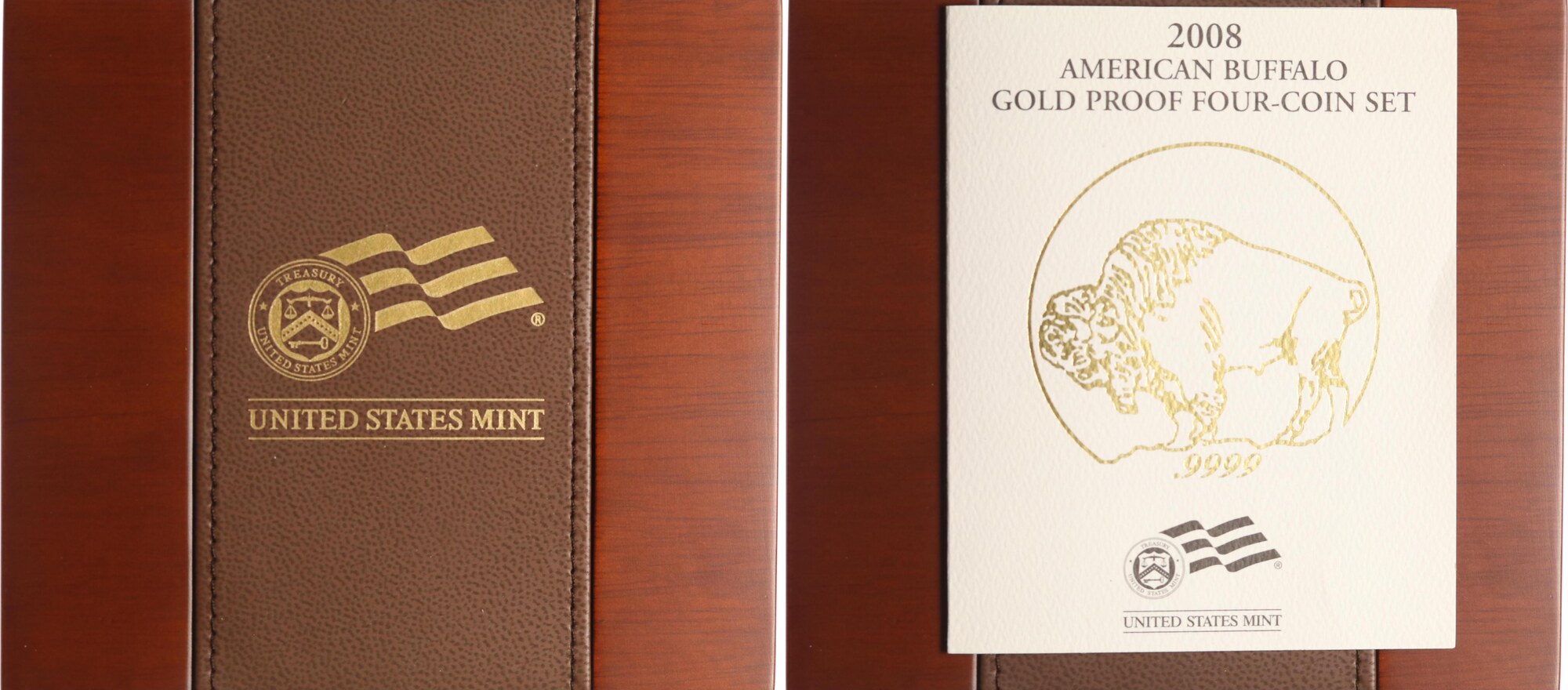USA Proof Set 2008 American Buffalo Proof 4-Coin Set. Proof im Etui+ ...