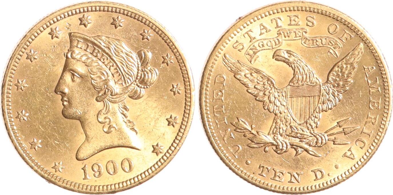 USA 10 Dollars 1900 Coronet Head. EF | MA-Shops