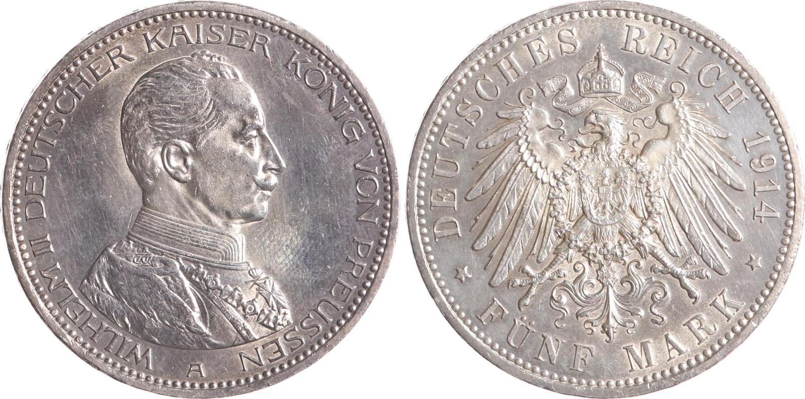 Preussen 5 Mark 1914 A Wilhelm II. 1888-1918. EF | MA-Shops