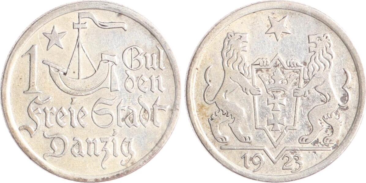 Danzig 1 Gulden 1923 VF | MA-Shops