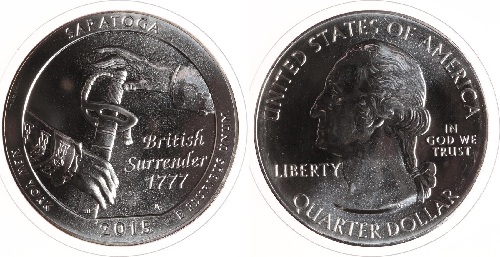 USA Quarter Dollar 2015 5 Unzen Silber - New York - Saratoga. BU | MA-Shops