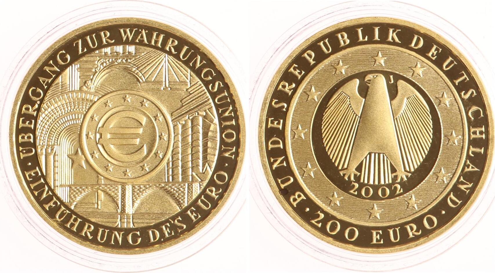 Bundesrepublik Deutschland 200 Euro 2002 J Währungsunion. BU | MA-Shops