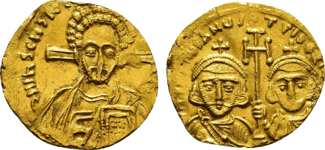 Byzanz Tremissis, Justinianus II., 2. Regierung 705-711. VF | MA-Shops