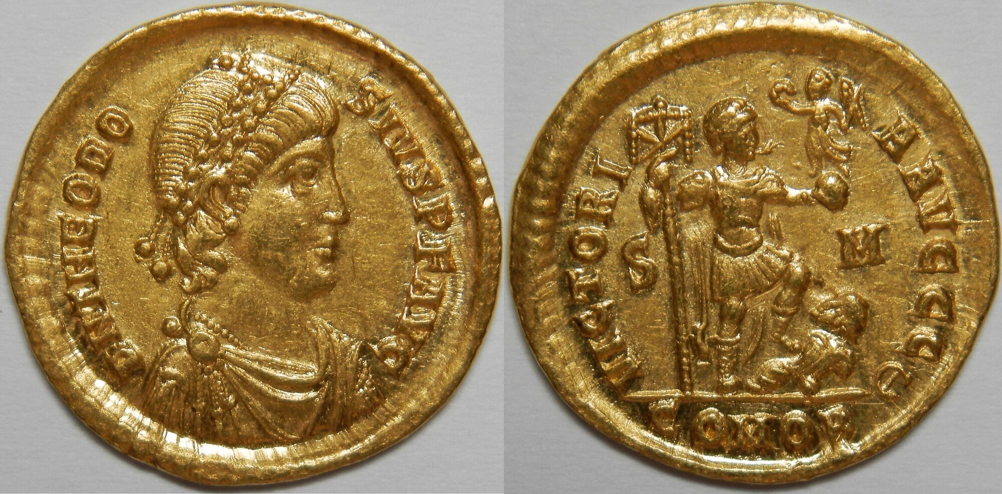 Roman Empire AV Solidus AD 393-395 Theodosius I gXF | MA-Shops