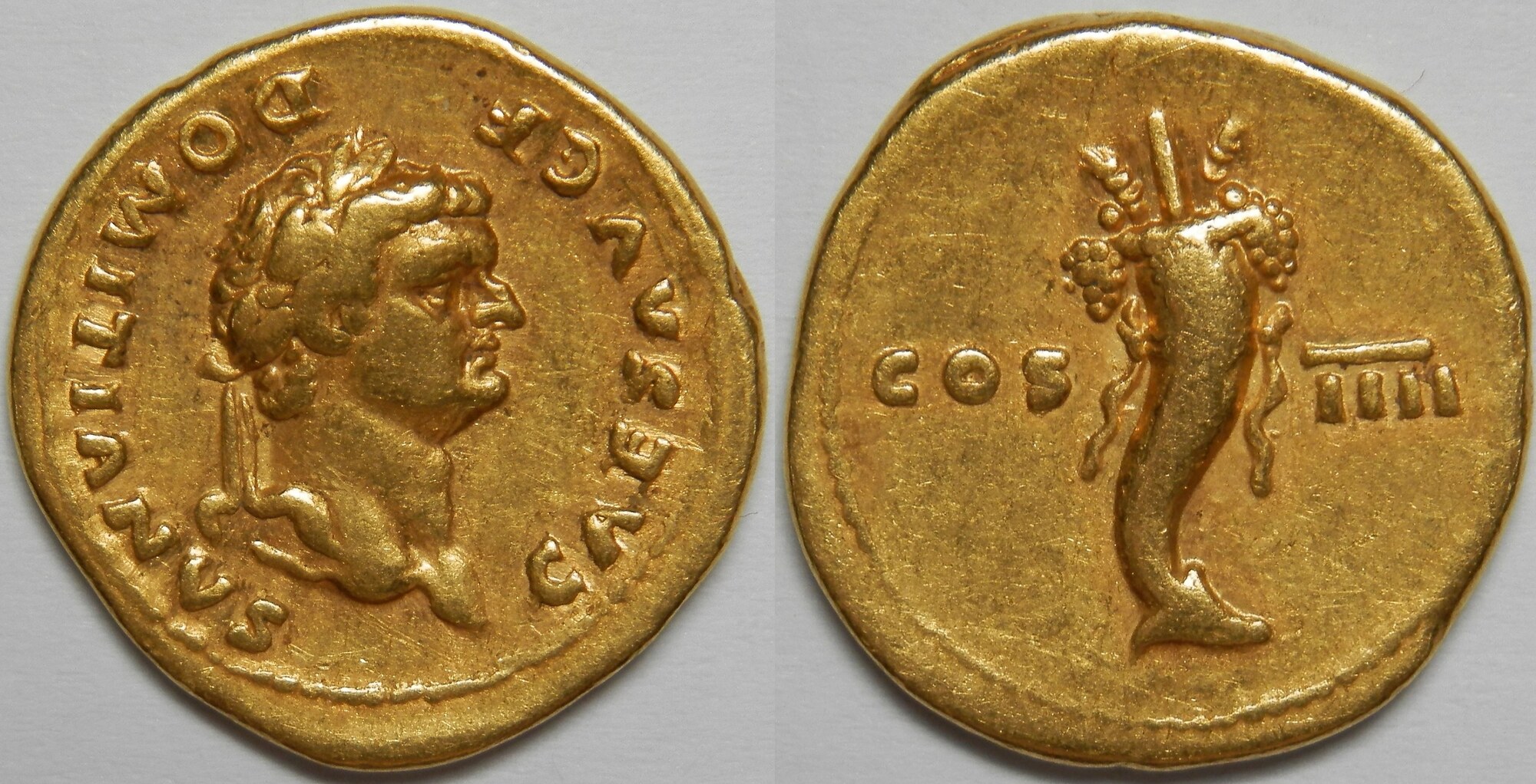 Roman Empire AV Aureus AD 76-77 Domitian as Caesar gVF | MA-Shops