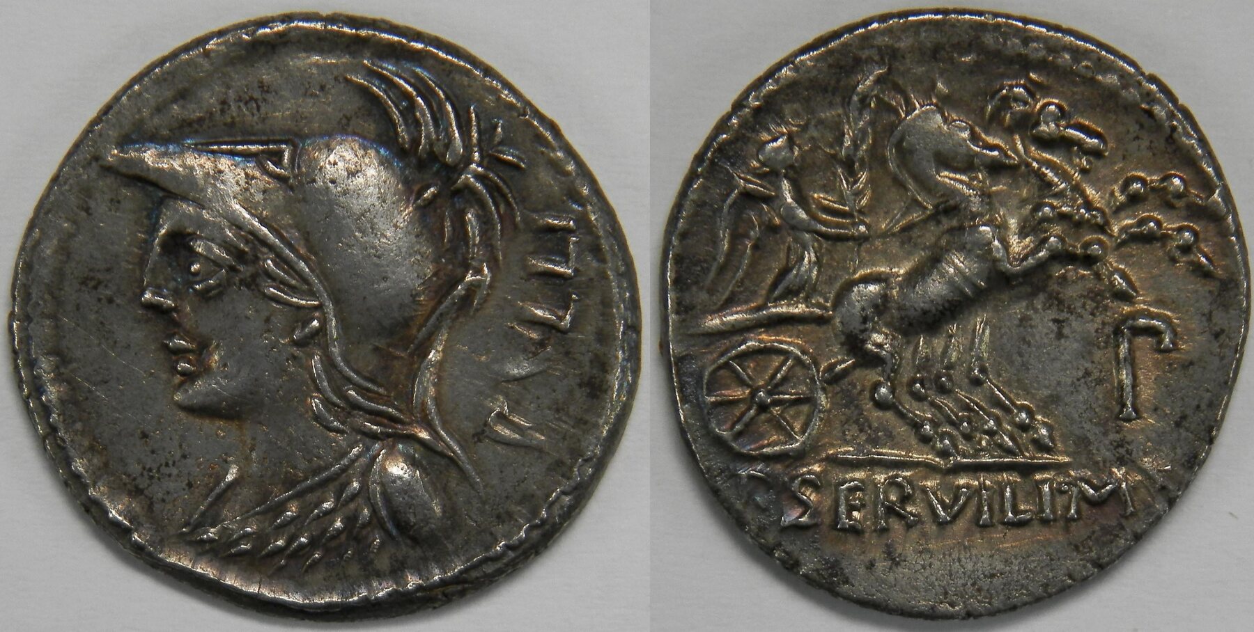 Roman Republic AR Denarius 100 BC P. Servilius M.f. Rullus XF | MA-Shops