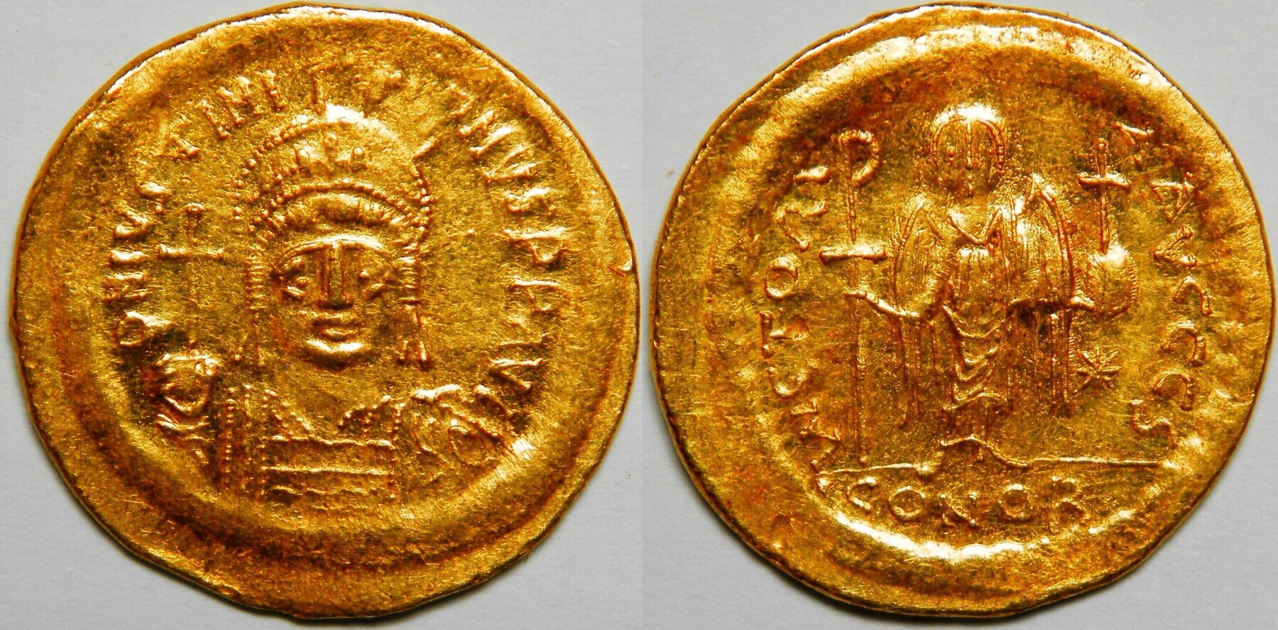 Byzantine Empire AV Solidus 545-565 Justinian I gVF | MA-Shops