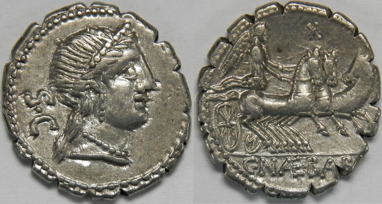 Roman Republic AR Serrate Denarius 79 BC C. Naevius Balbus XF | MA-Shops