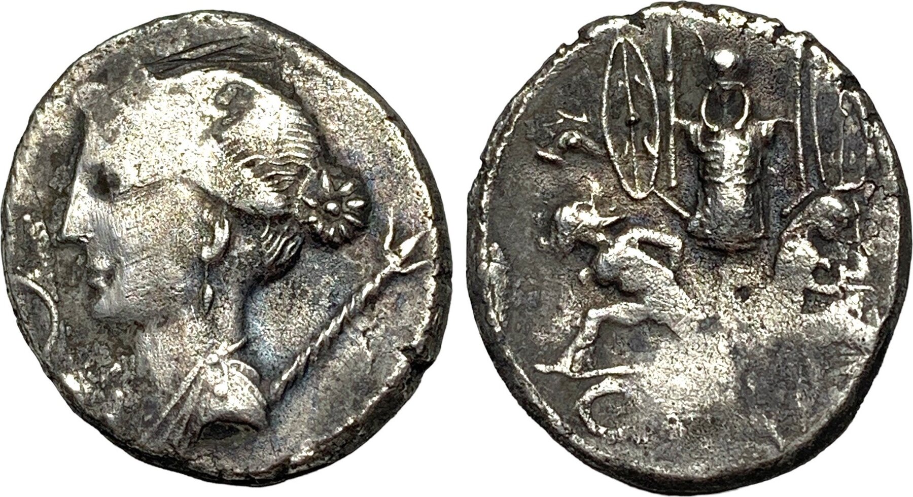 Rome Denarius 45 BC. Julius Caesar, denar, Spain VF- | MA-Shops