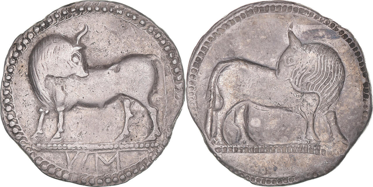 Stater ca. 550-510 BC Sybaris Coin, Lucania, Sybaris, Silver, HN Italy ...