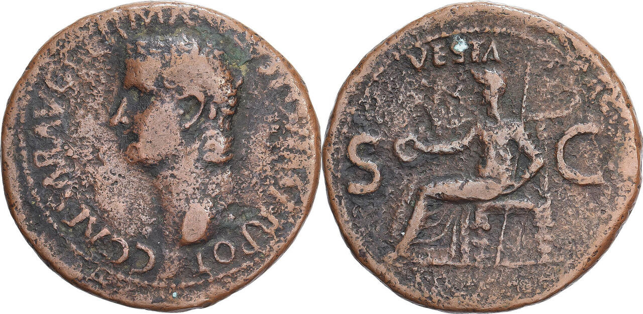 As 37-38 Rome Caligula, Rome, Bronze, RIC:38 VF(30-35) | MA-Shops