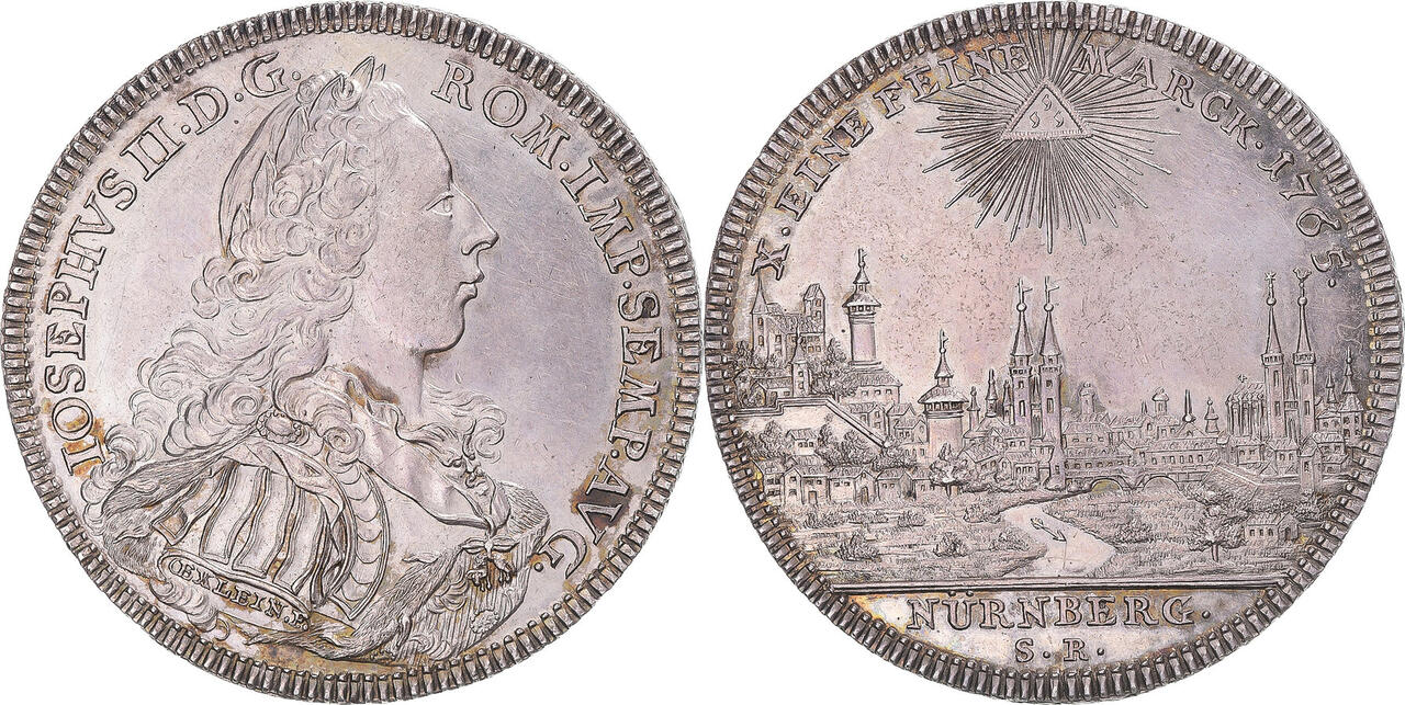 German States Thaler 1765 Nurnberg Coin, NURNBERG, Joseph II, Nurnberg ...