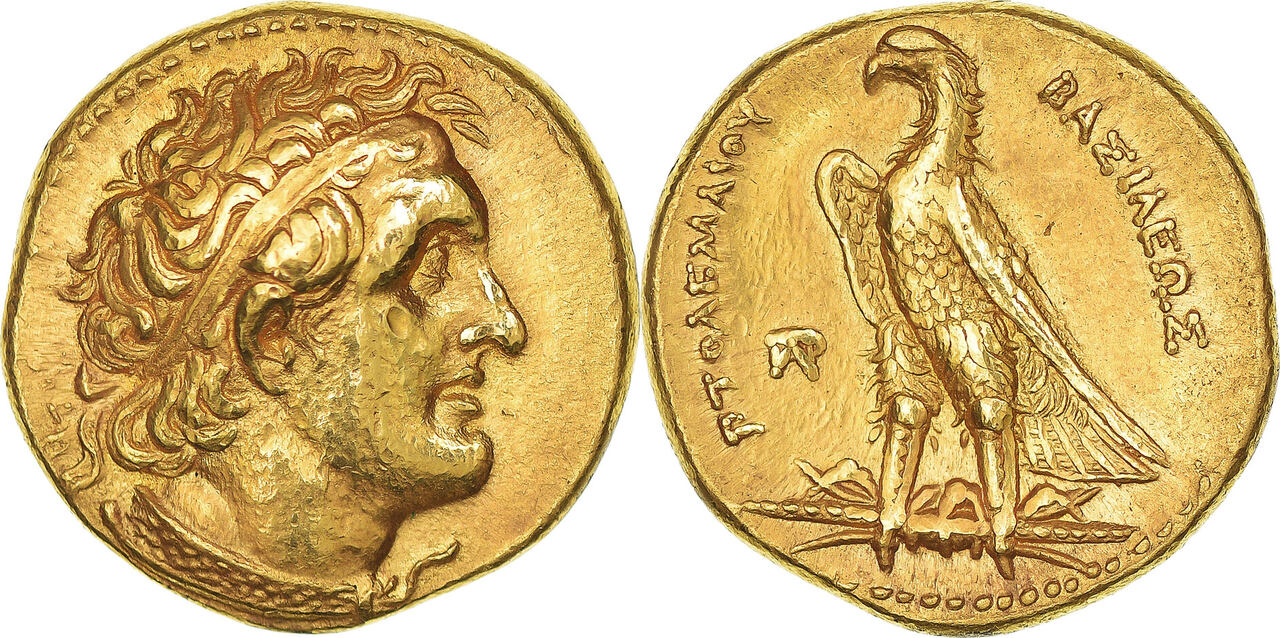 Pentadrachm from 294 BC Alexandria Coin, Ancient Greece, Hellenistic ...