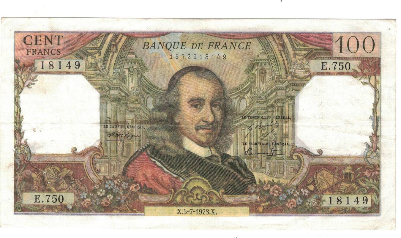 France 100 Francs 1973 Corneille, 1973-07-05, Fayette:65.43 EF(40-45) | MA-Shops