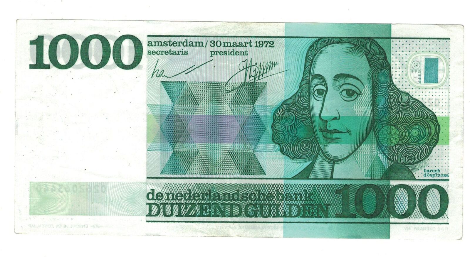 Netherlands 1000 Gulden 1972 Banknote, 1972-03-30, KM:94a AU(50-53 ...