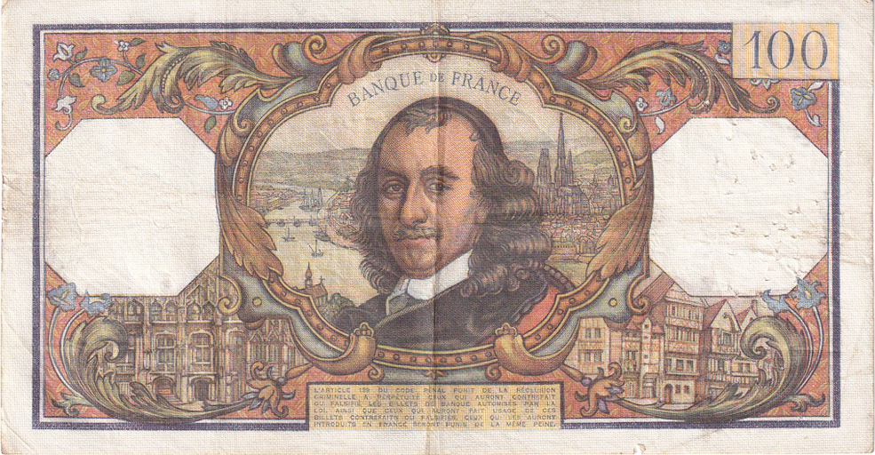 France 100 Francs 1971 Corneille, E.545, Fayette:65.35, KM:149c EF(40-45) | MA-Shops