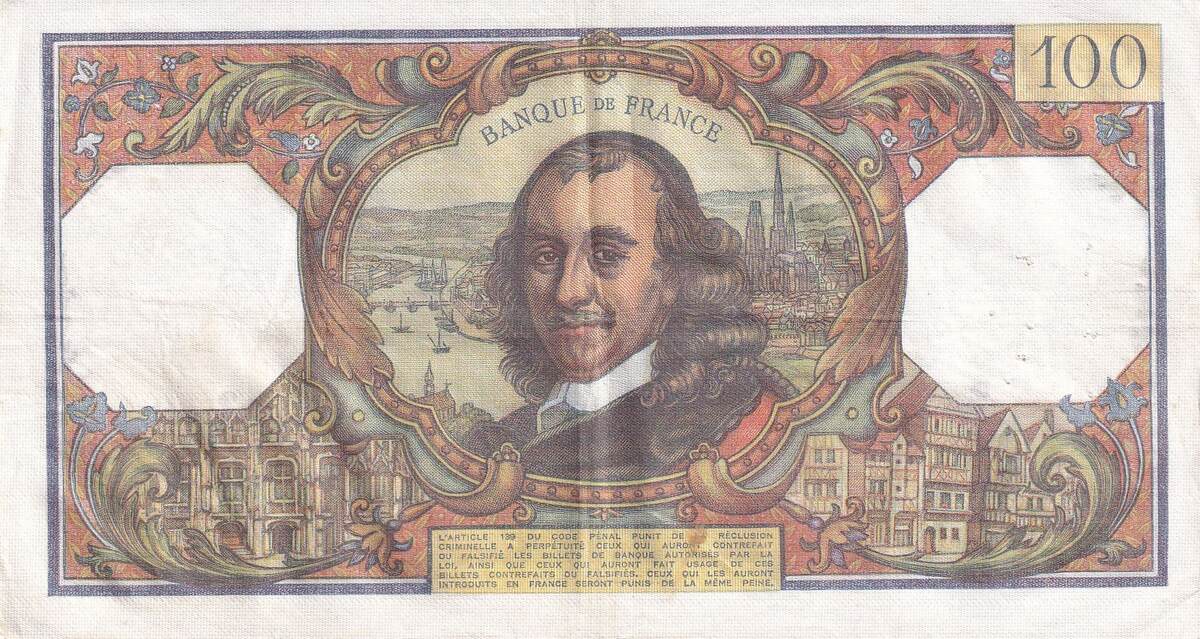 France 100 Francs 1977 Corneille, T.1142, Fayette:65.60, KM:149f EF(40-45) | MA-Shops