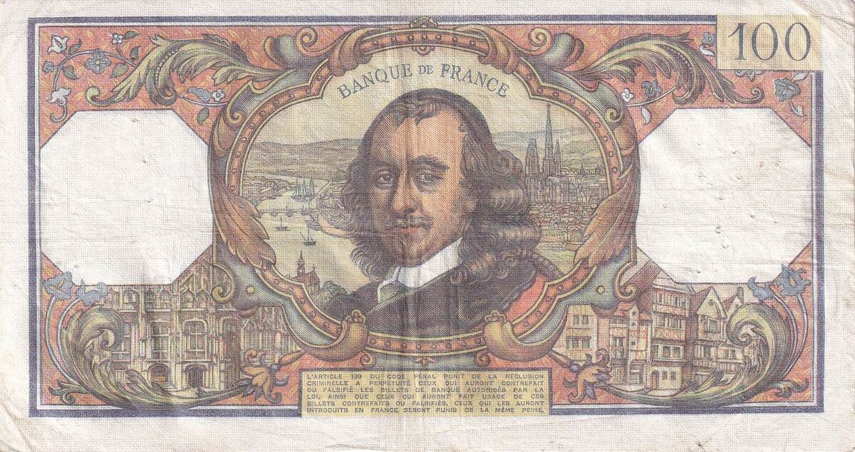 France 100 Francs 1977 Corneille, T.1064, Fayette:65.57, KM:149f EF(40-45) | MA-Shops