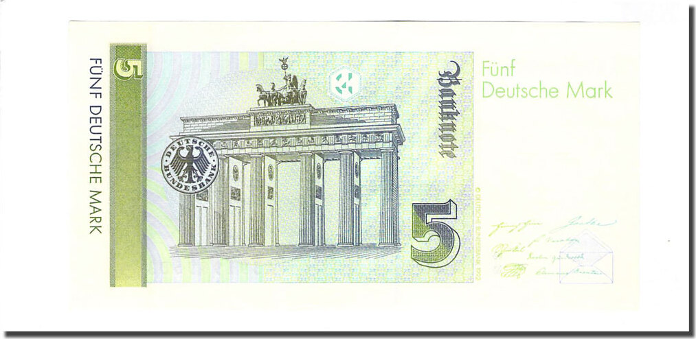 GERMANY - FEDERAL REPUBLIC 5 Deutsche Mark Banknote, 1991-08-01, KM:37 ...