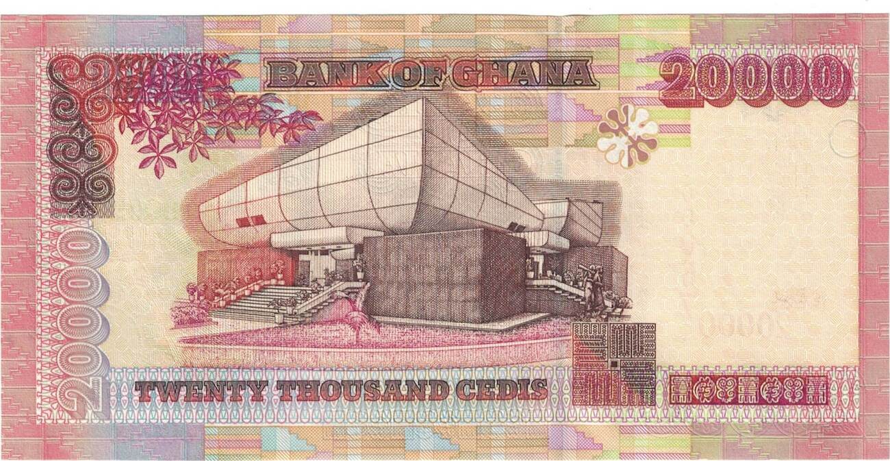 Ghana 20 000 Cedis 2003 Banknote 2003 08 04 KM 36a UNC 65 70 MA Shops ghana-20-000-cedis-2003-banknote-2003-08-04-km-36a-unc-65-70-ma-shops