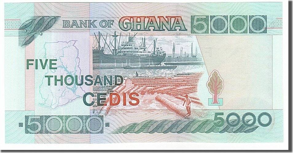 Ghana 5000 Cedis 2000 Banknote, 2000-07-01 UNC(65-70) | MA-Shops