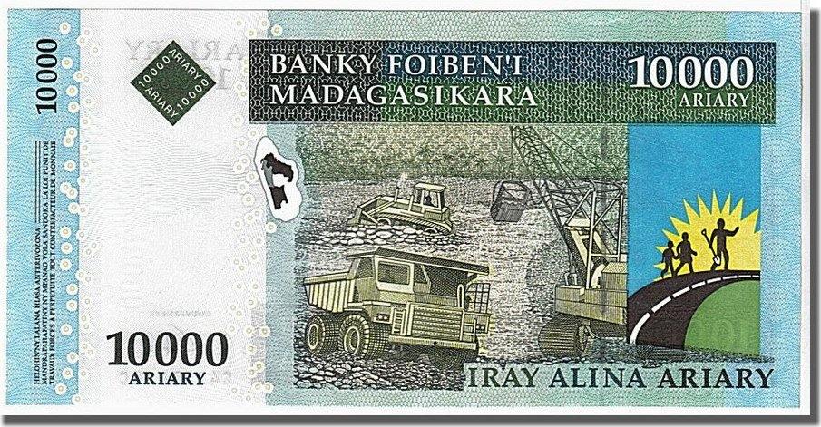 Madagascar 10,000 Ariary 2006 Banknote UNC(65-70) | MA-Shops
