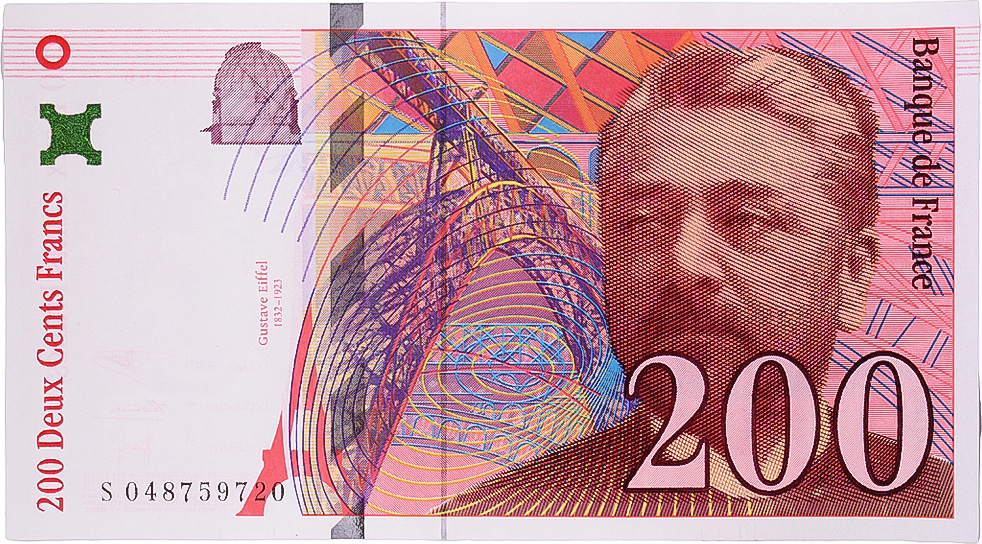 France 200 Francs 1996 Eiffel, S048759720, Fayette:75.03b, KM:159b UNC ...