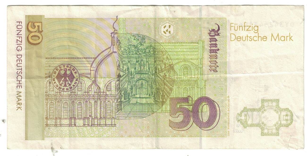 GERMANY - FEDERAL REPUBLIC 50 Deutsche Mark 1996 Banknote, 1996-01-02 ...