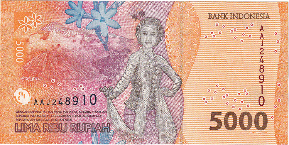 Indonesia 5000 Rupiah 2022 Banknote UNC(65-70) | MA-Shops