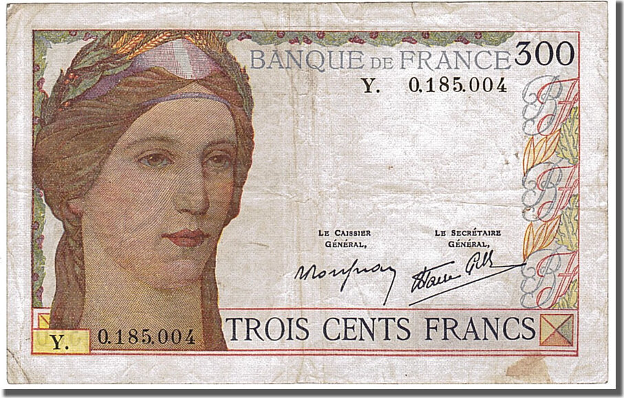 France 300 Francs 1939 Banknote, 300 F 1938-1939, 1939-02-09 EF(40-45) | MA-Shops