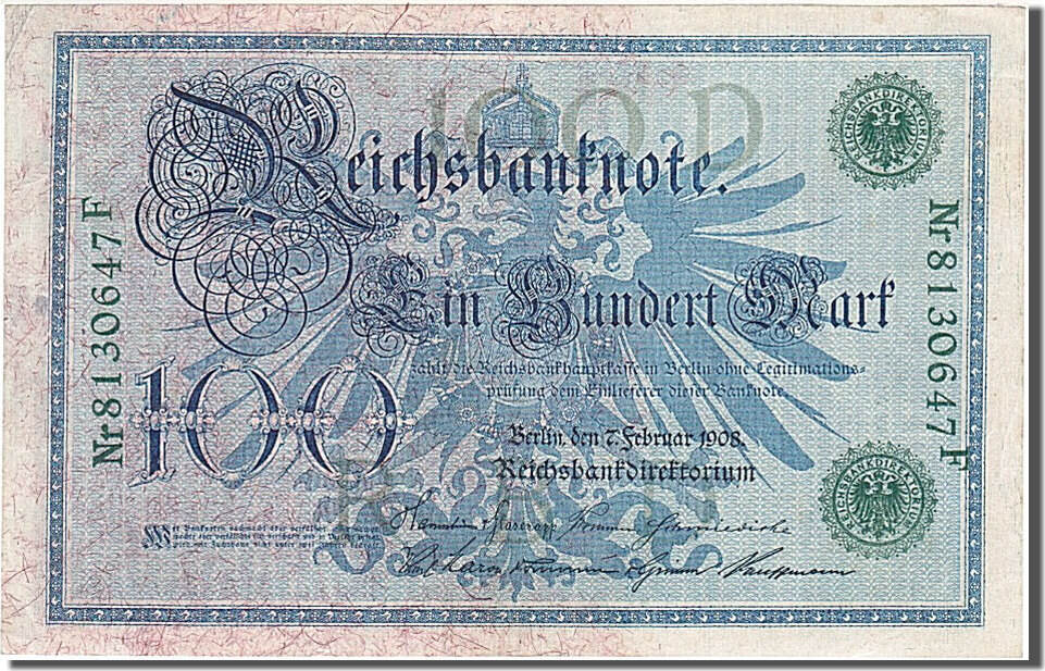 GERMANY - FEDERAL REPUBLIC 50 Deutsche Mark 1908 Banknote, 1908-02-07 ...