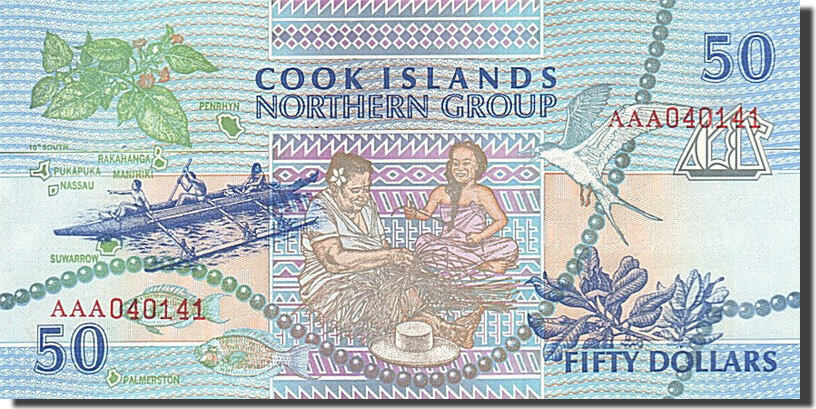 Cook Islands 50 Dollars 1992 Banknote UNC(65-70) | MA-Shops