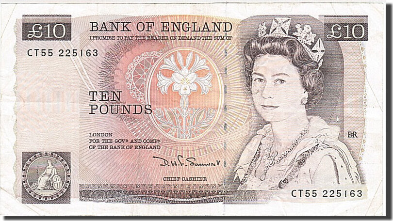 Great Britain 10 Pounds 1980 Banknote EF(40-45) | MA-Shops
